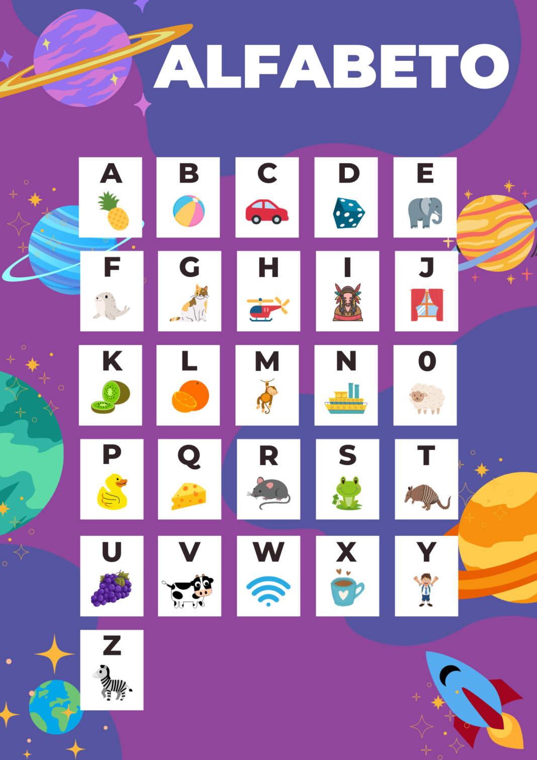 Cartaz do Alfabeto | Cantinho do EVA