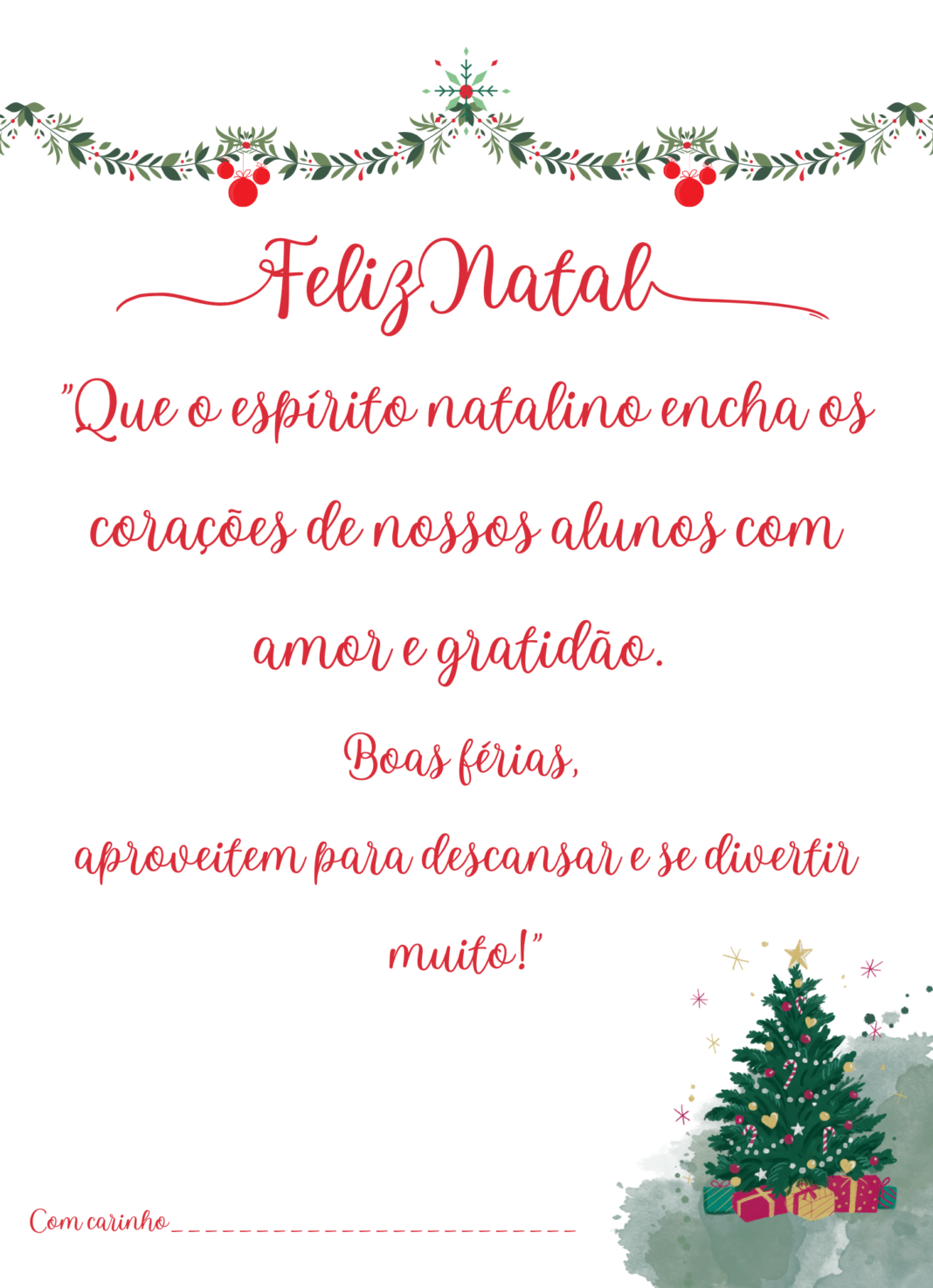 Cartão Feliz Natal 9 Cantinho Do Eva