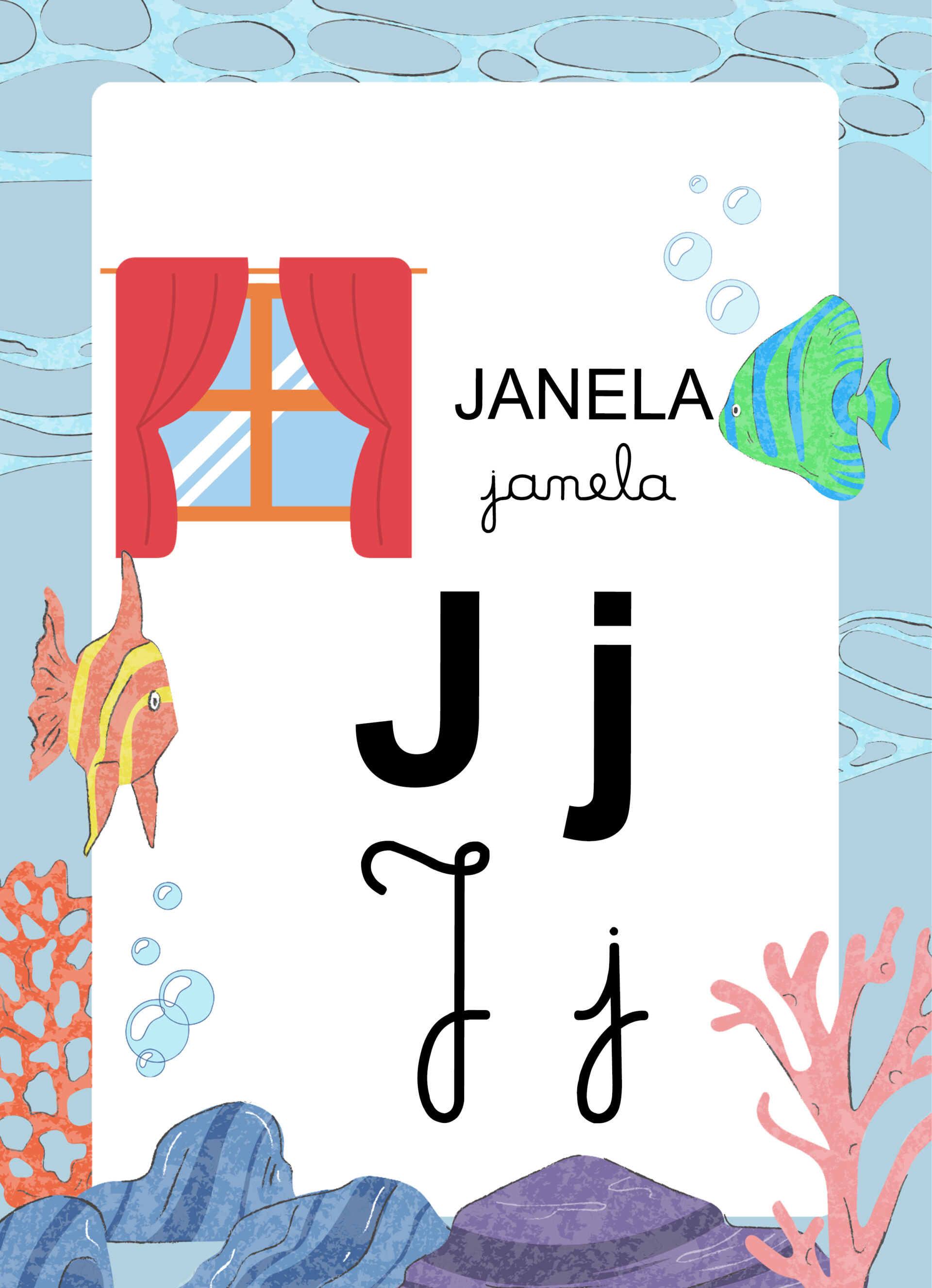 Cartaz do Alfabeto [Fundo Do Mar] | Cantinho do EVA