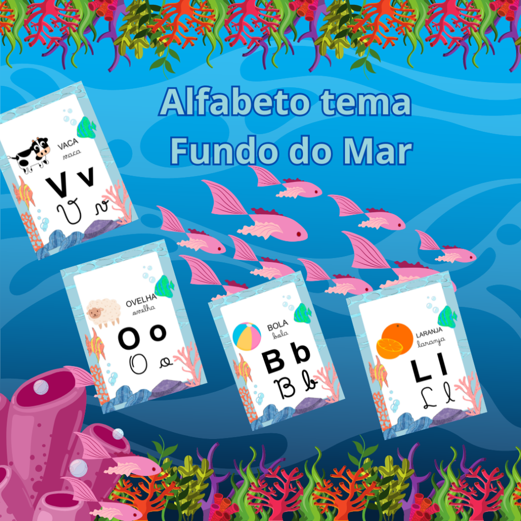Cartaz do Alfabeto [Fundo Do Mar] | Cantinho do EVA