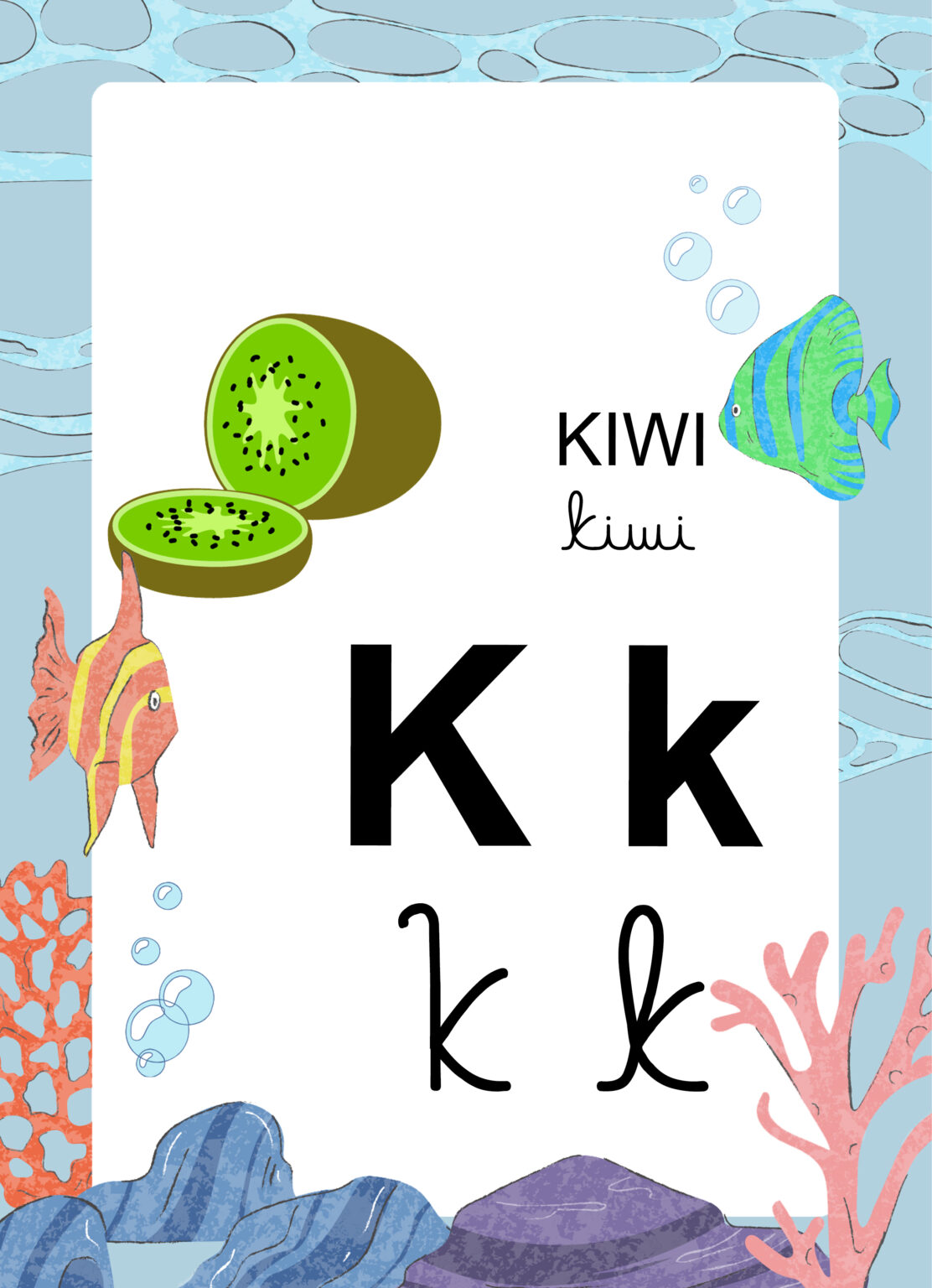 Cartaz do Alfabeto [Fundo Do Mar] | Cantinho do EVA