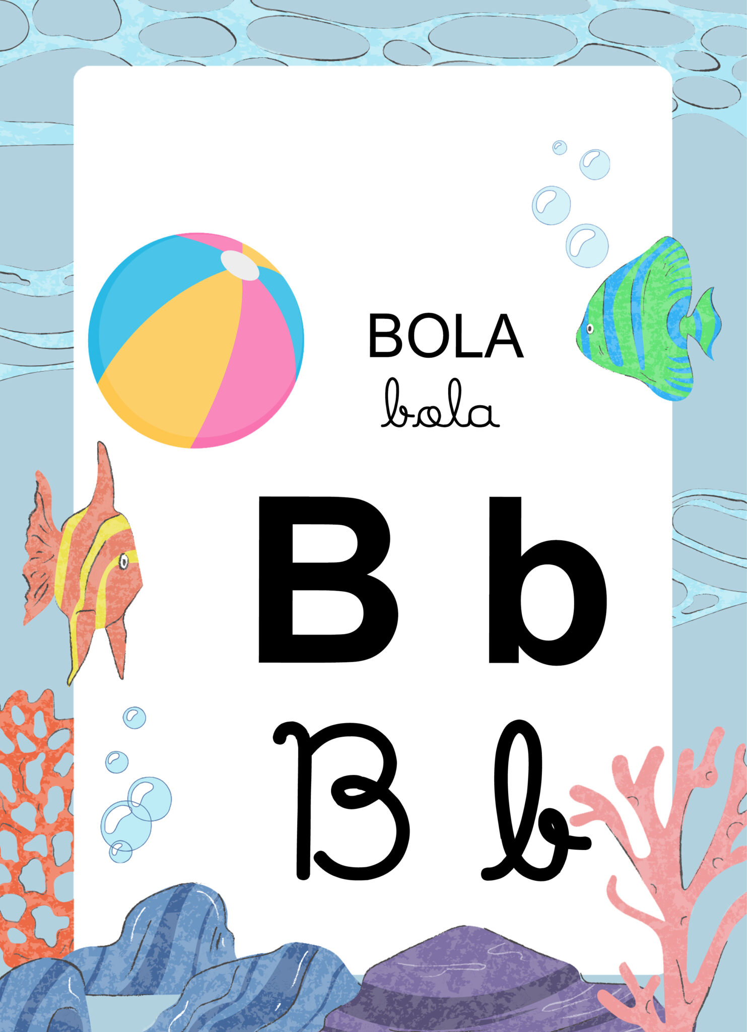 Cartaz do Alfabeto [Fundo Do Mar] | Cantinho do EVA