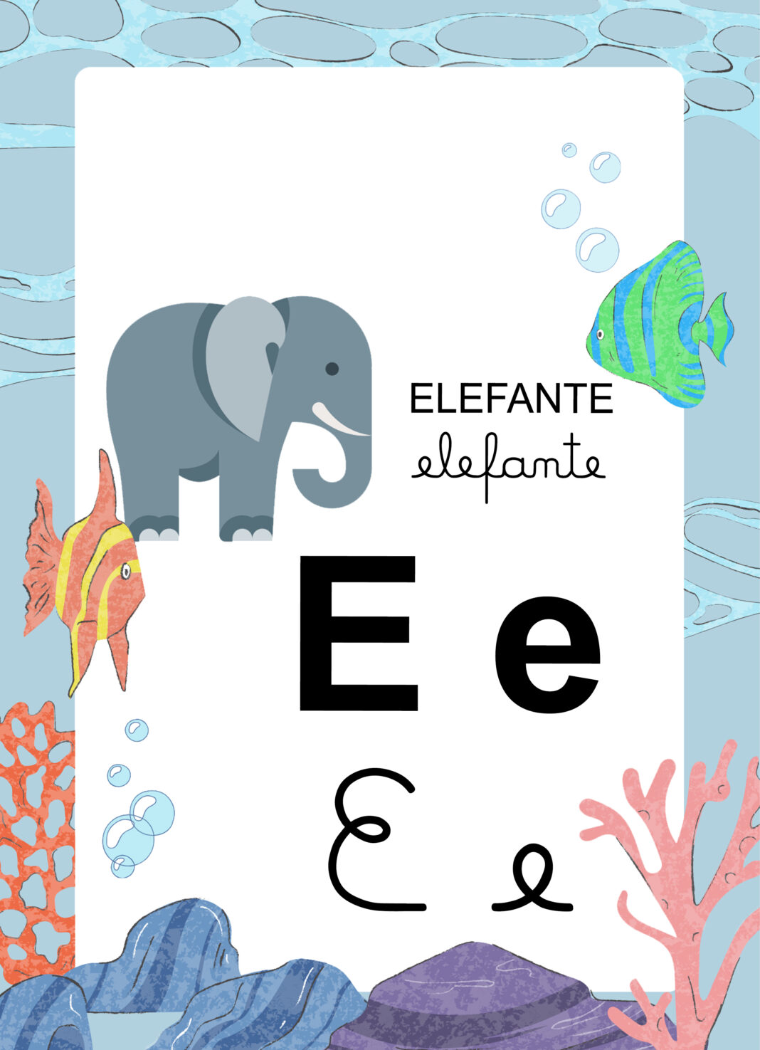 Cartaz do Alfabeto [Fundo Do Mar] | Cantinho do EVA