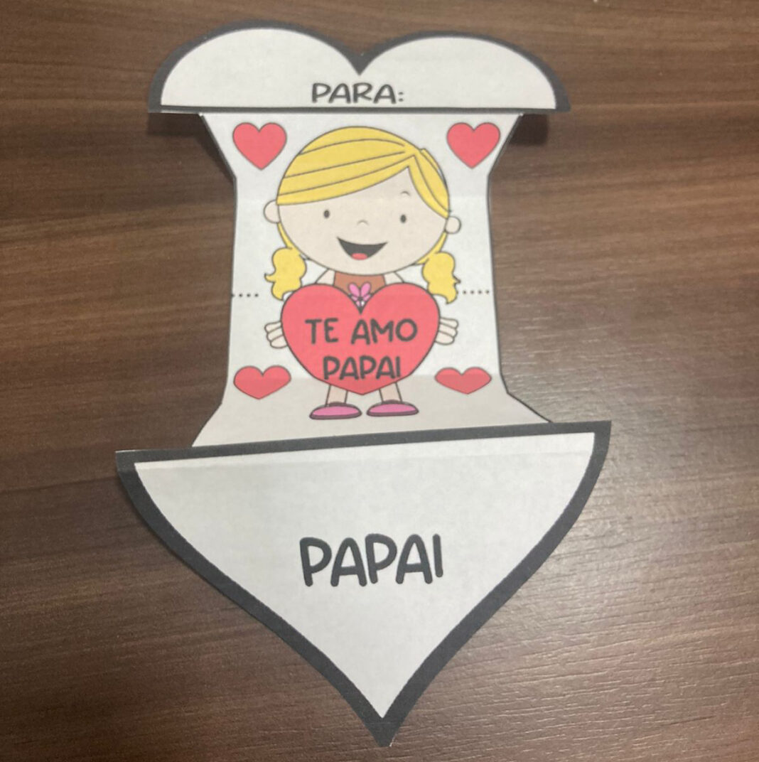 Atividade para o Dia dos Pais (cartão 3d) | Cantinho do EVA