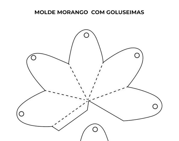 Arquivos molde de morango 3 D - Cantinho do EVA