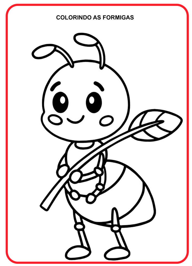 Desenhos de Formigas para Colorir | Cantinho do EVA