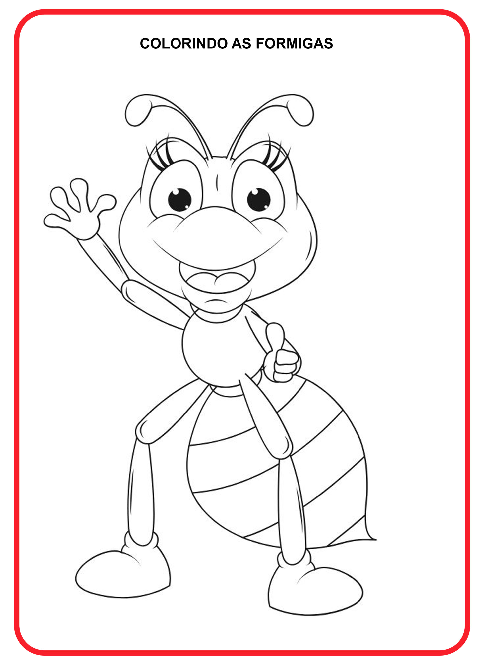 Desenhos de Formigas para Colorir | Cantinho do EVA