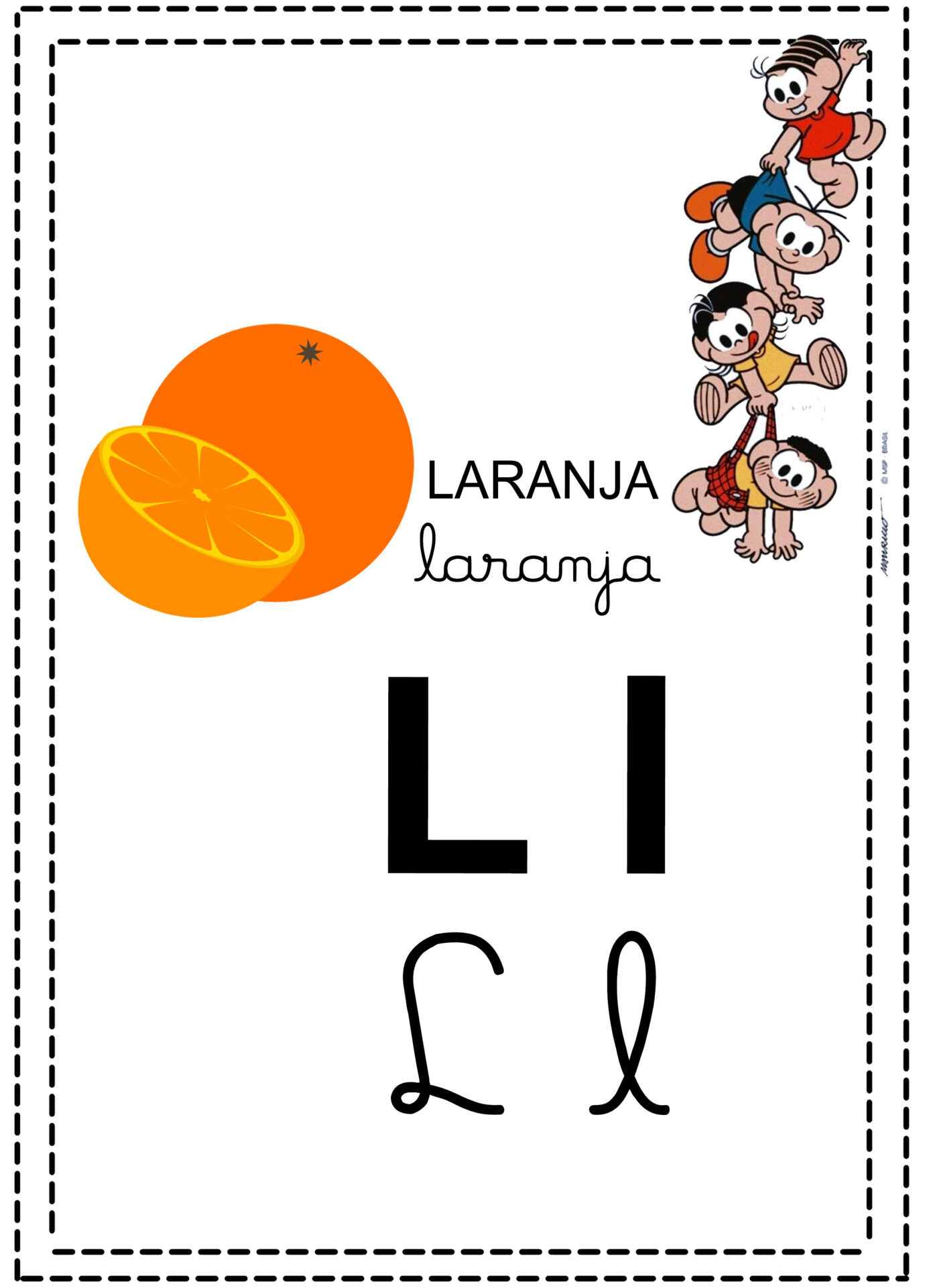 Letras do Alfabeto para imprimir – Turma da Mônica | Cantinho do EVA