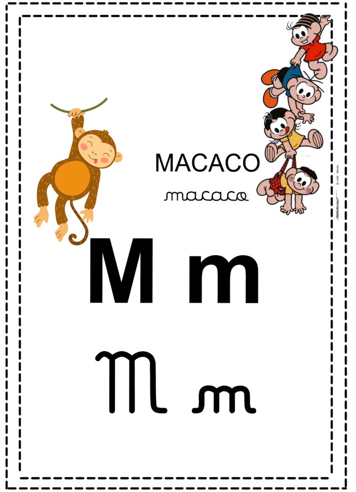Letras do Alfabeto para imprimir – Turma da Mônica | Cantinho do EVA